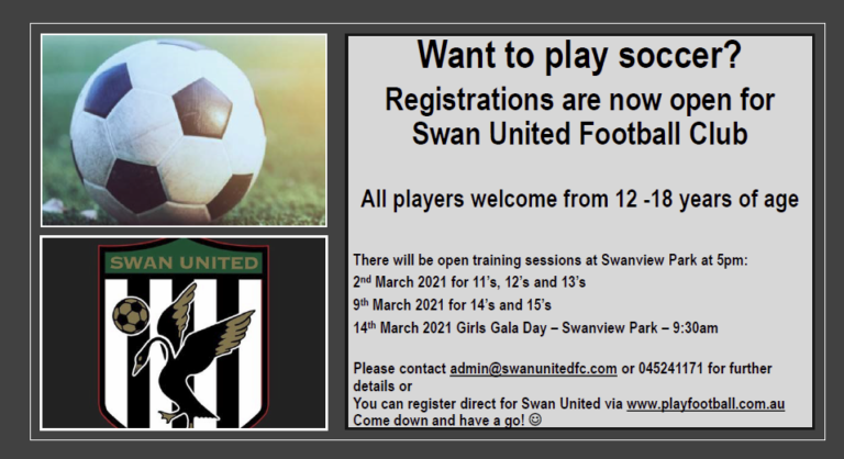 Swan United Football Club: Registrations now open - La Salle College